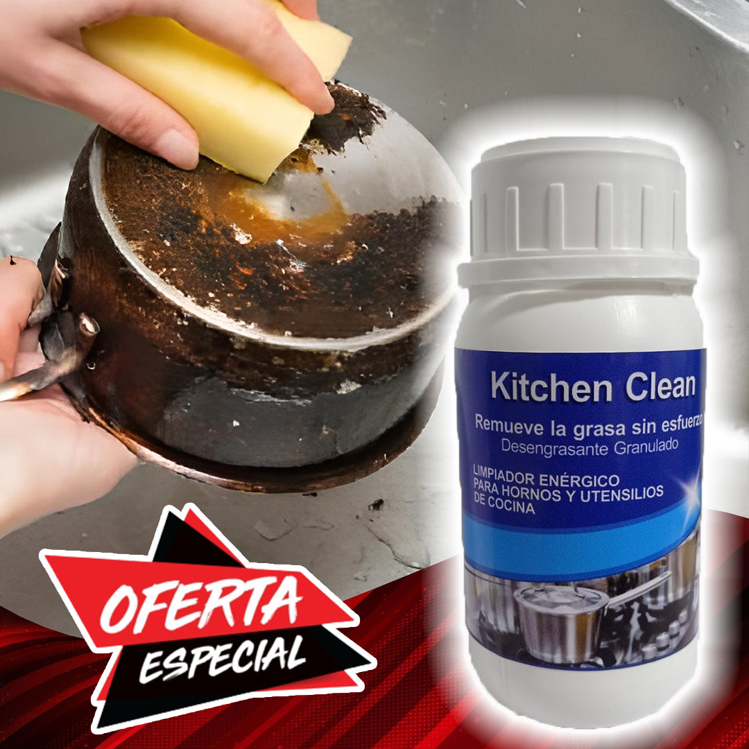 Kitchen Clean-Desengrasante en Polvo Concentrado para Cocina (500 gram
